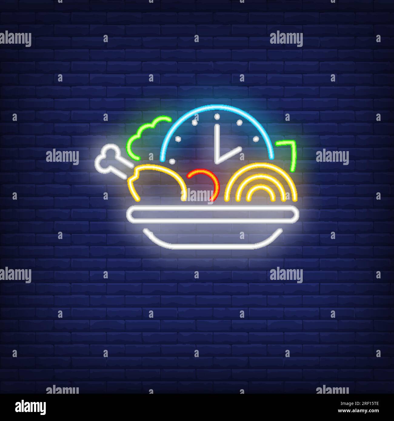 Healthy eating neon sign Stock Vector Image & Art - Alamy