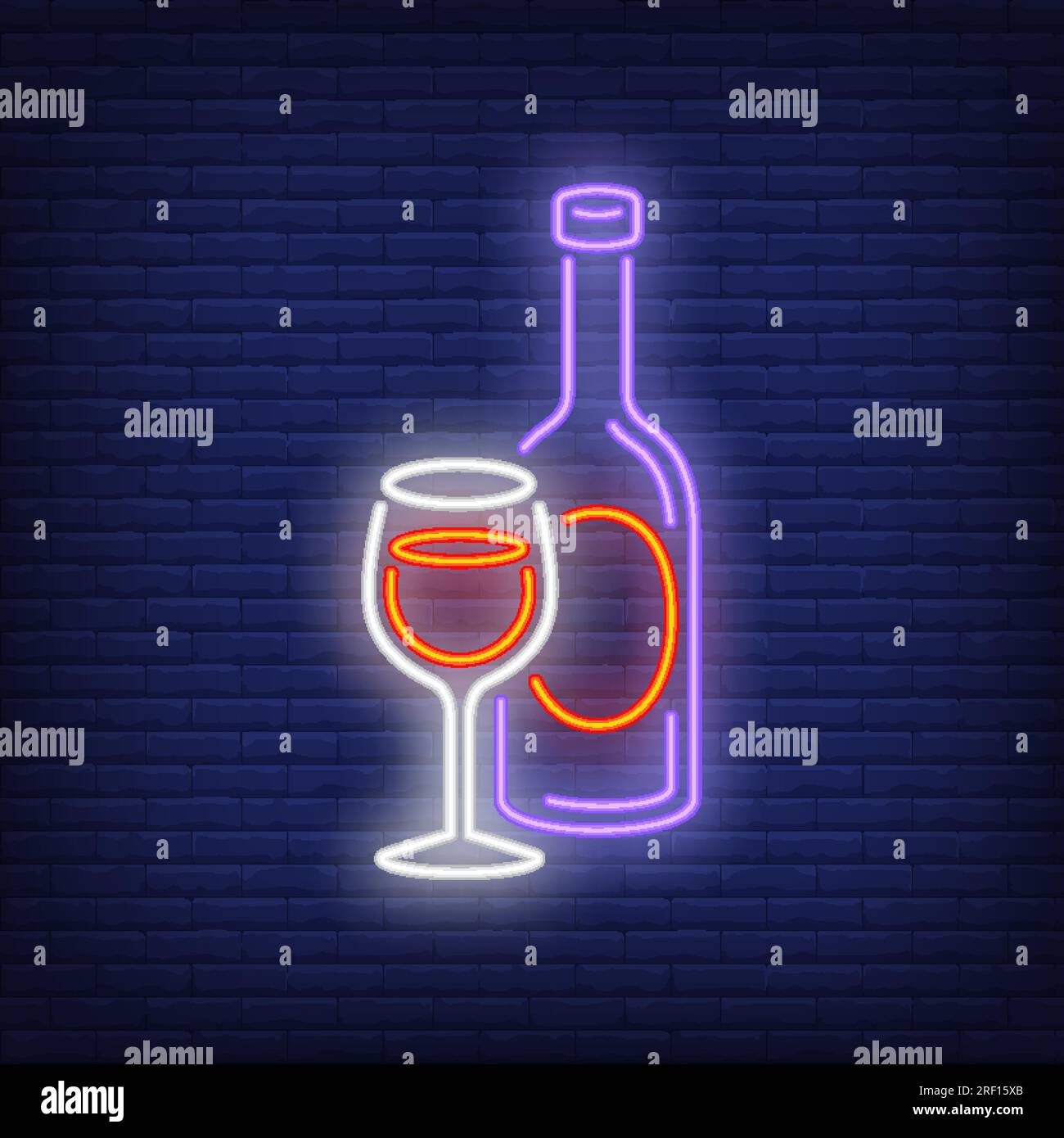 Alcohol realistic neon sign hi-res stock photography and images - Alamy