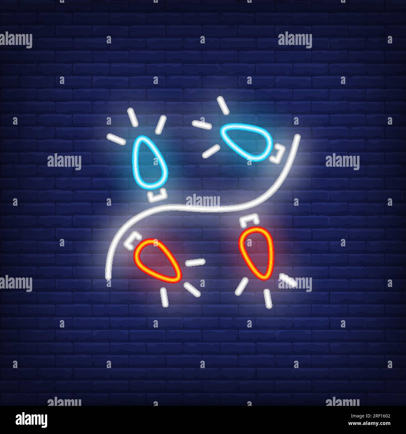 Red and blue lamps neon sign Stock Vector Image & Art - Alamy