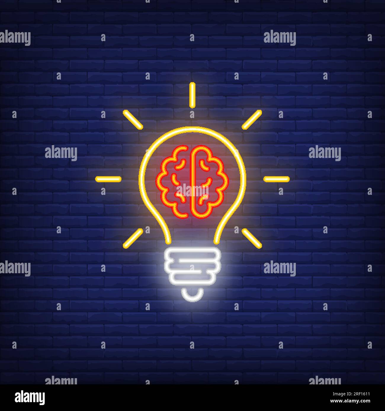 Brick wall brain Stock Vector Images - Alamy