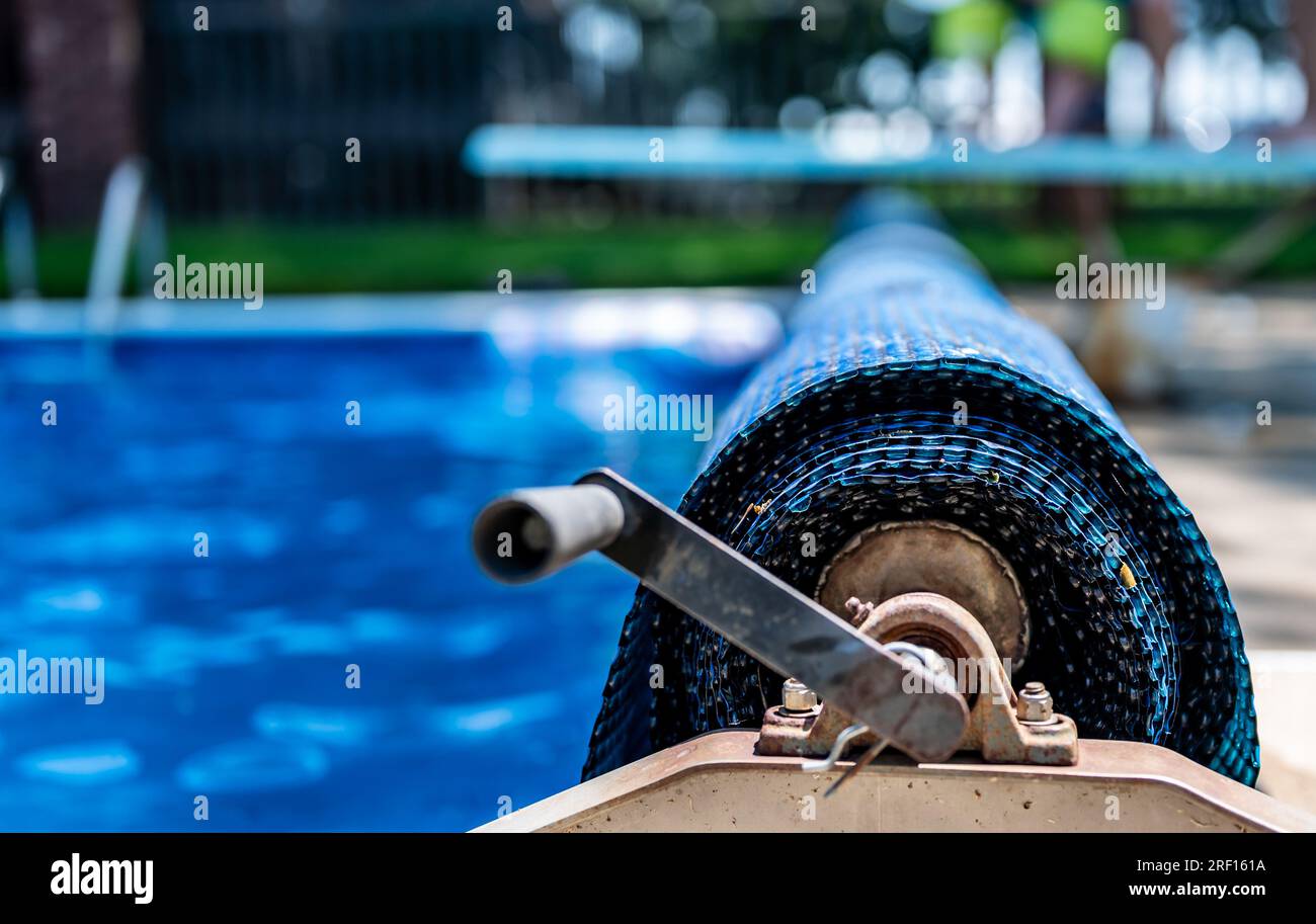 Solar pool cover hi-res stock photography and images - Alamy