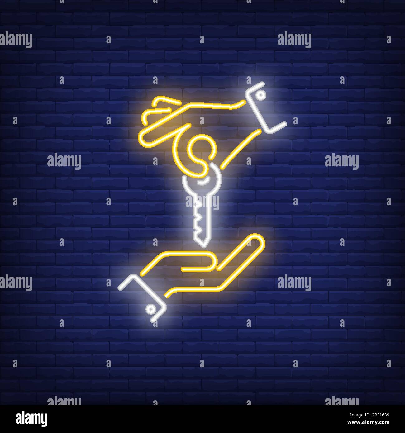 Hands holding key neon sign Stock Vector Image & Art - Alamy