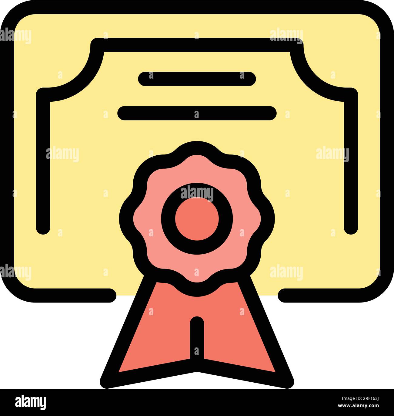 Graduation diploma icon outline vector. Training system. Online ...