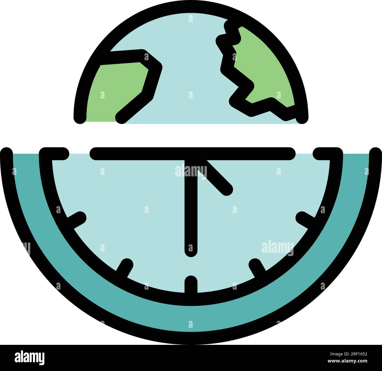 Asia time icon outline vector. World zone. Global time color flat Stock Vector Image & Art - Alamy