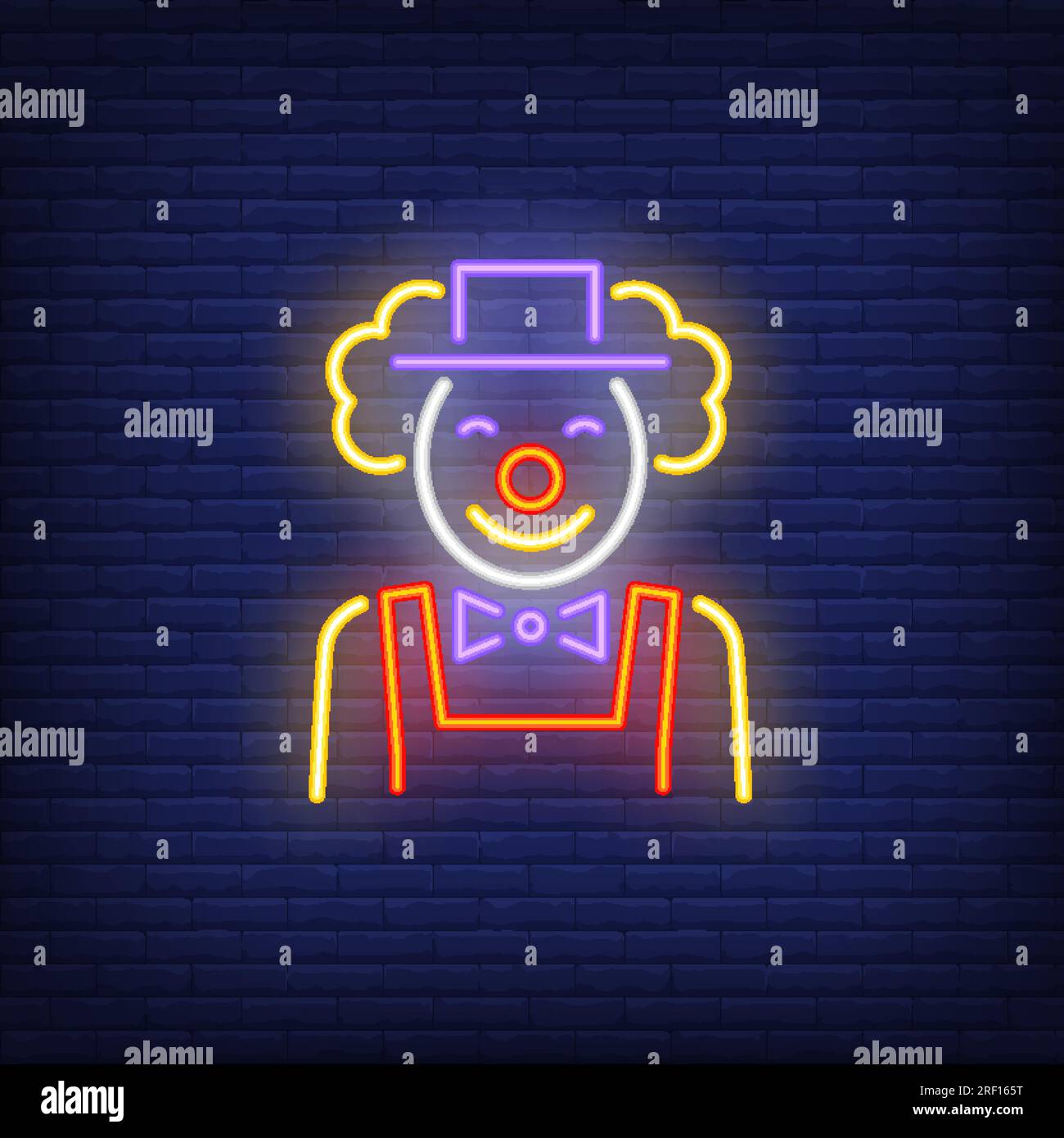 Smiling clown neon sign Stock Vector Image & Art - Alamy