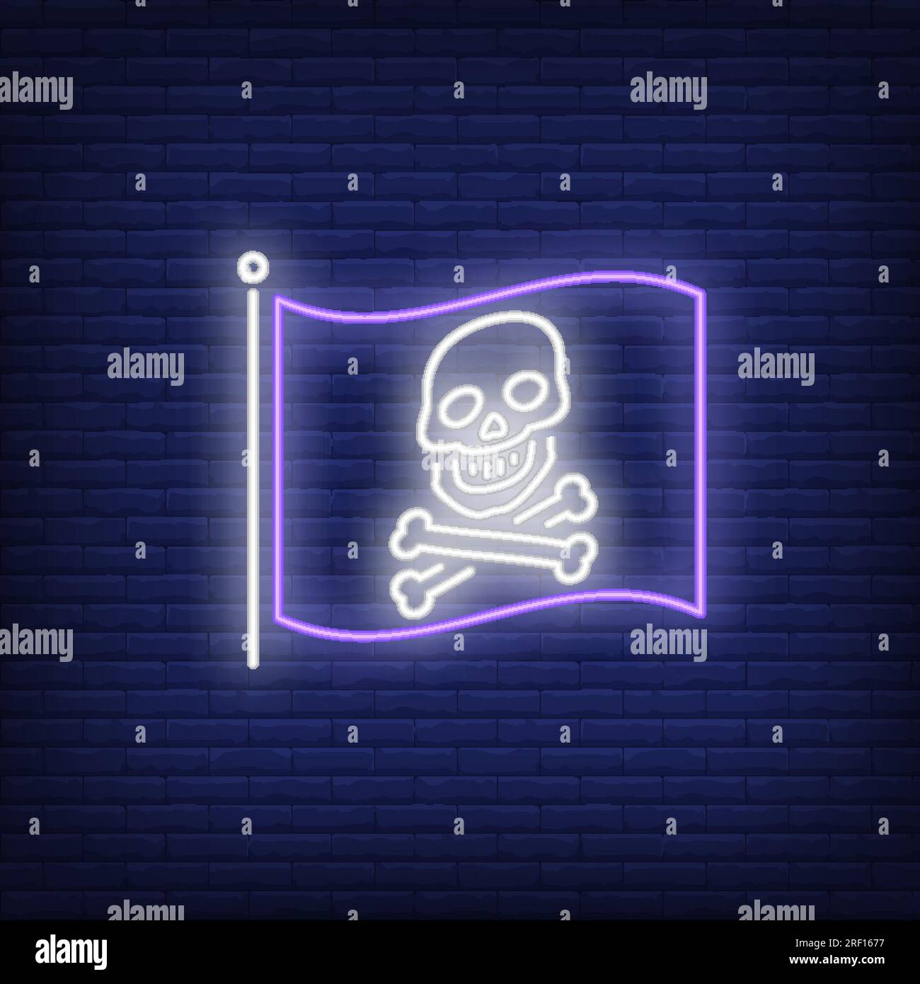 Jolly Roger neon sign Stock Vector Image & Art - Alamy
