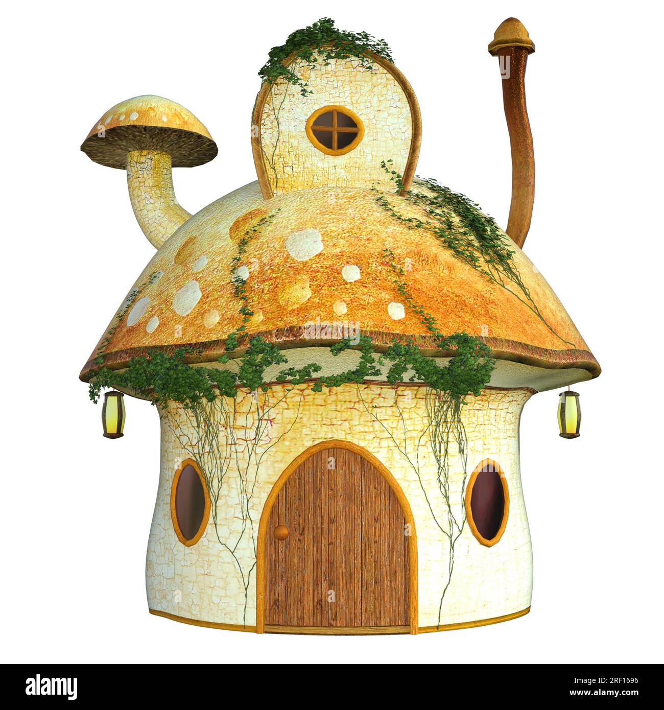 Fairy Hut isolated on white, 3d render Stock Photo - Alamy