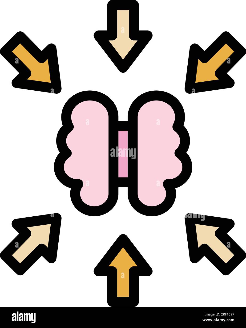 Mind thinking icon outline vector. Critical think. Human skill color ...