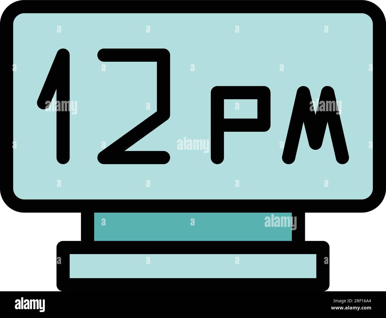 Local time icon outline vector. World zone. Map clock color flat Stock ...