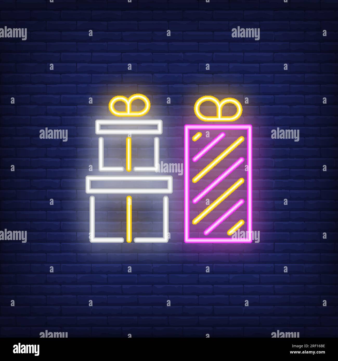 Present realistic neon sign hi-res stock photography and images - Alamy