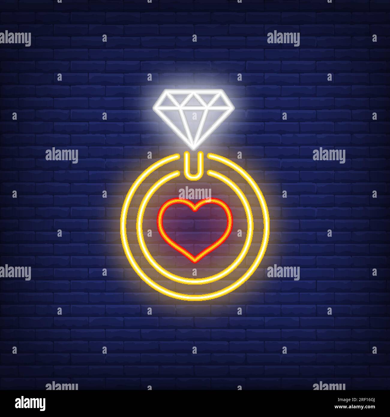 Love ring neon sign Stock Vector Image & Art - Alamy