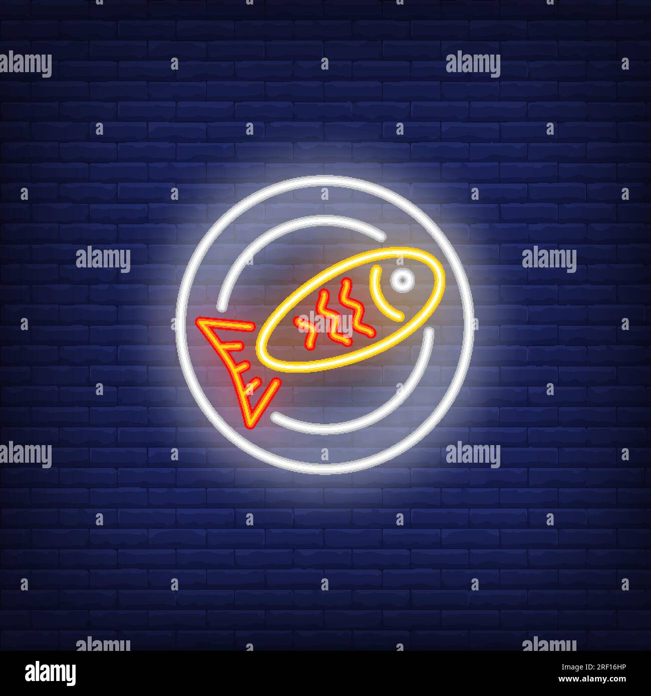 Neon fish sign Stock Vector Images - Alamy