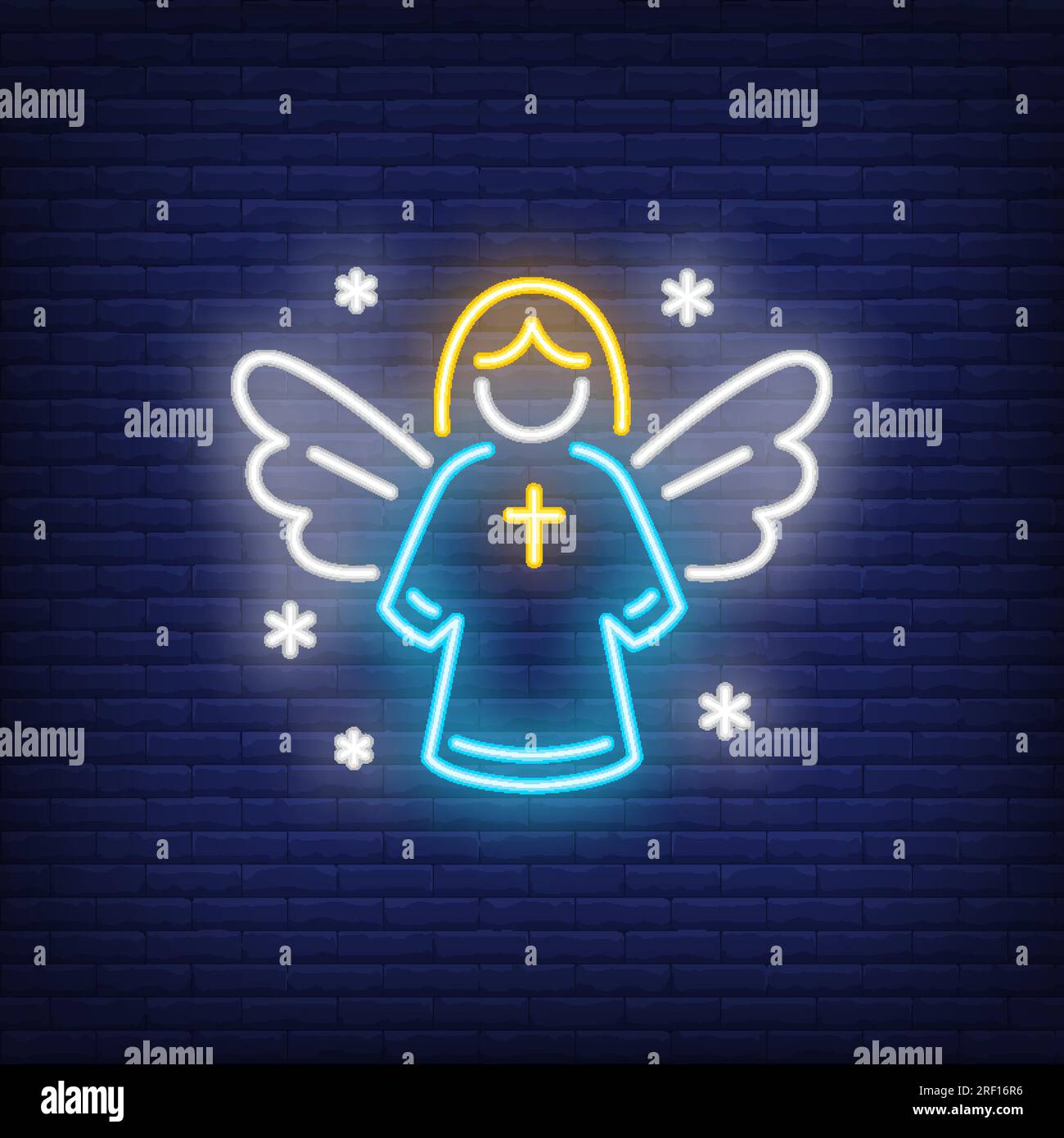Cute angel neon sign Stock Vector Image & Art - Alamy