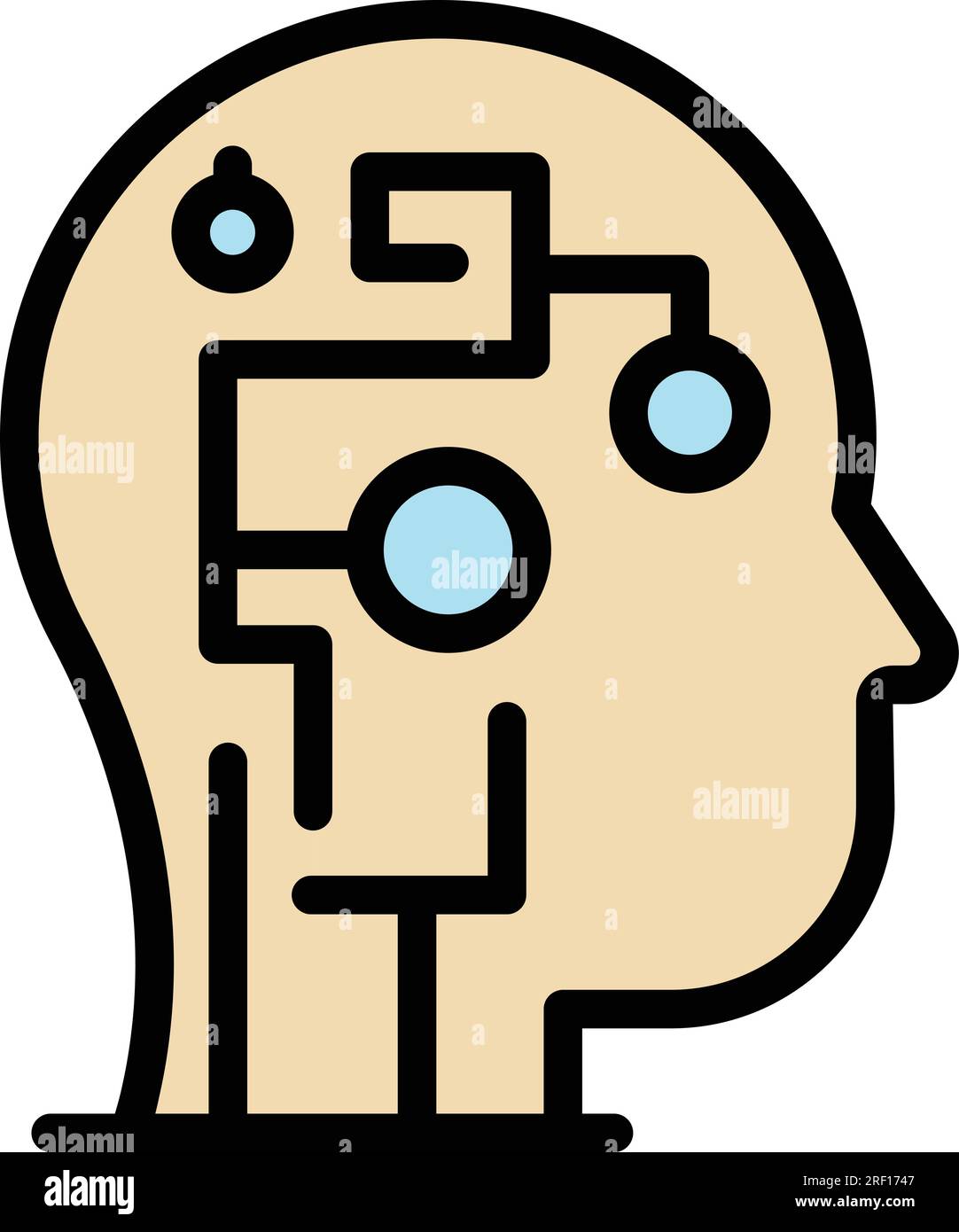 Thinking reflexion icon outline vector. Mind think. Critical human ...
