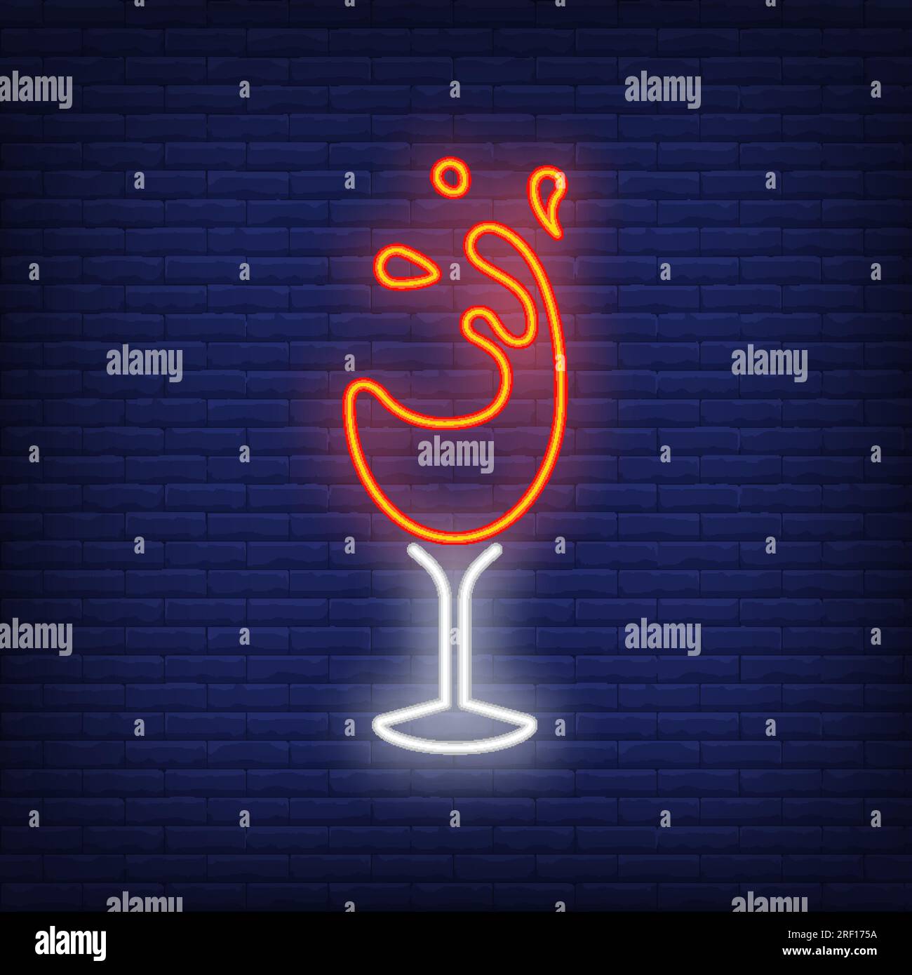 Red wine splash in glass neon sign Stock Vector Image & Art - Alamy