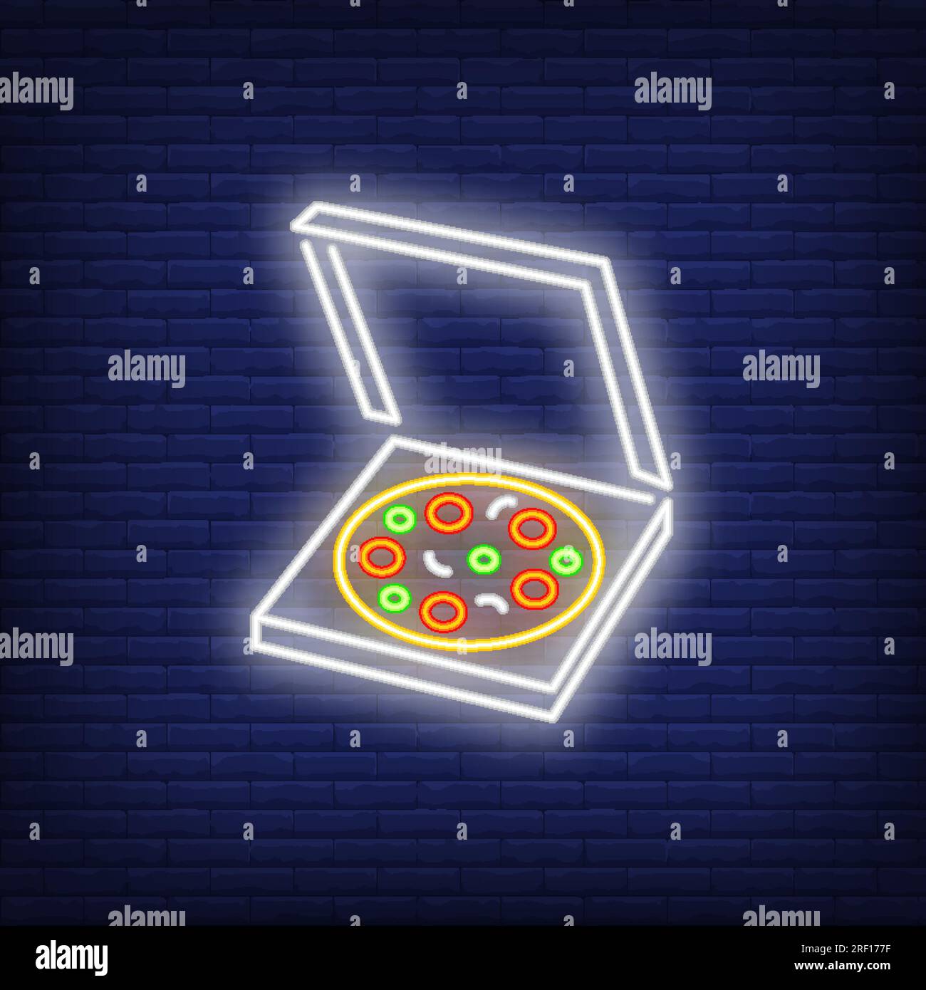 Illuminated neon sign italian Stock Vector Images - Alamy