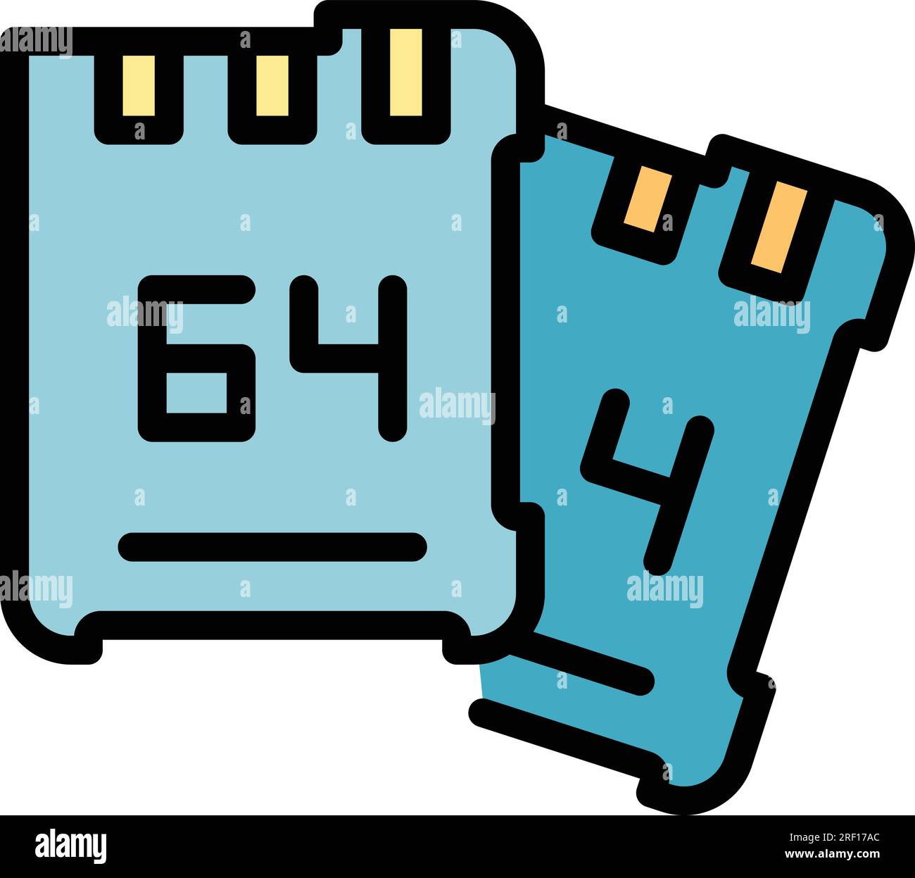 Camera sd card icon outline vector. Data memory. Megabyte gpu color ...