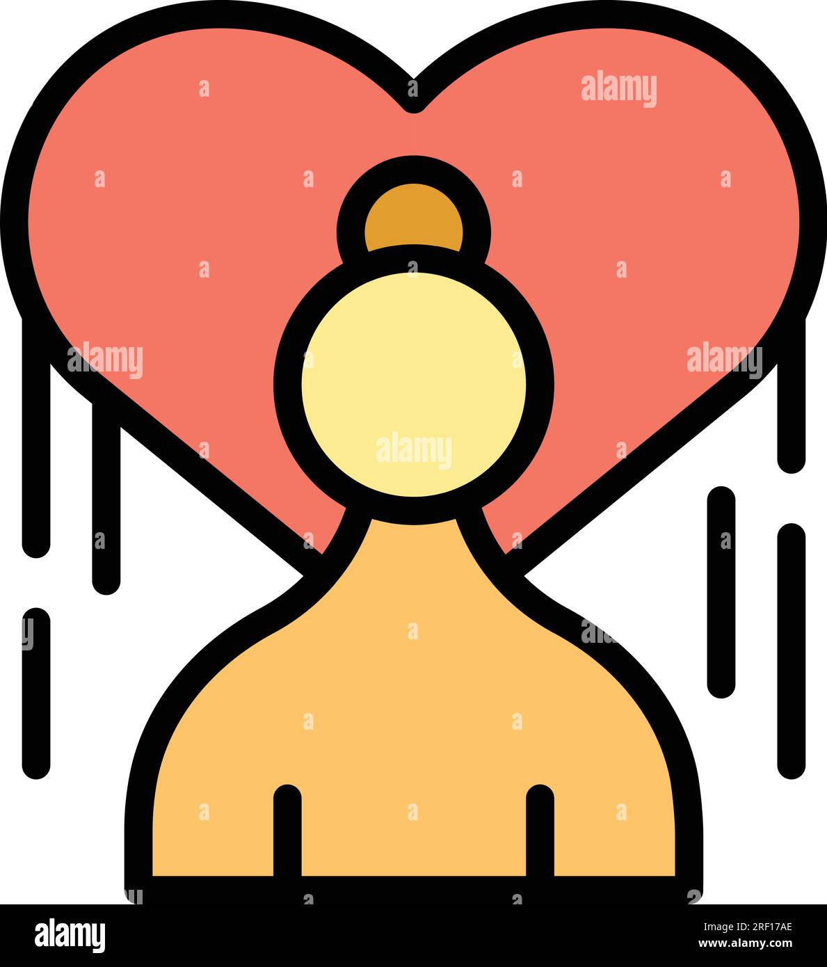 Healthy zen icon outline vector. Girl meditation. Person exercise color ...