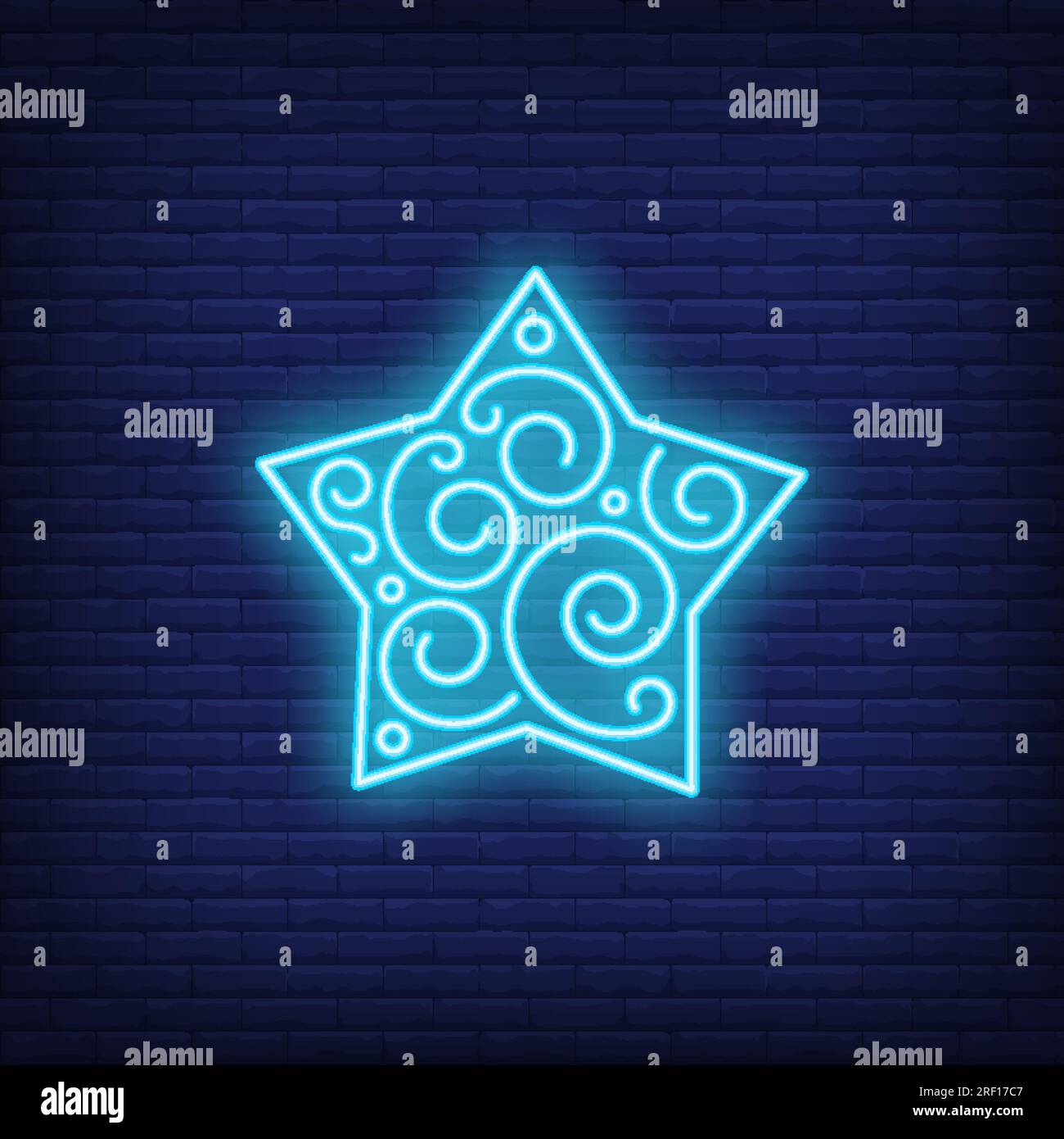 Blue frozen star neon sign Stock Vector Image & Art - Alamy