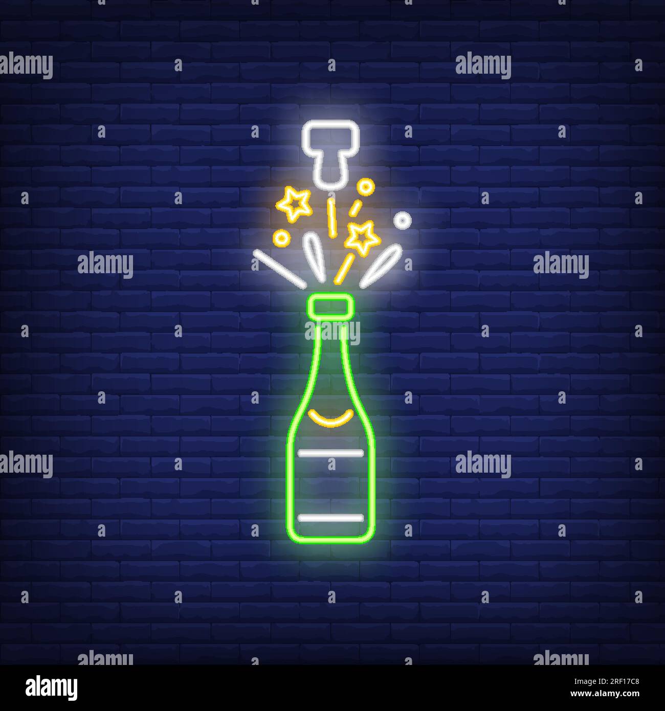 Champagne explosion neon sign Stock Vector Image & Art - Alamy