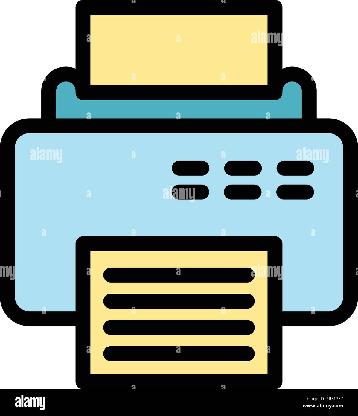 Printer machine icon outline vector. Copier art. Ink machine color flat ...
