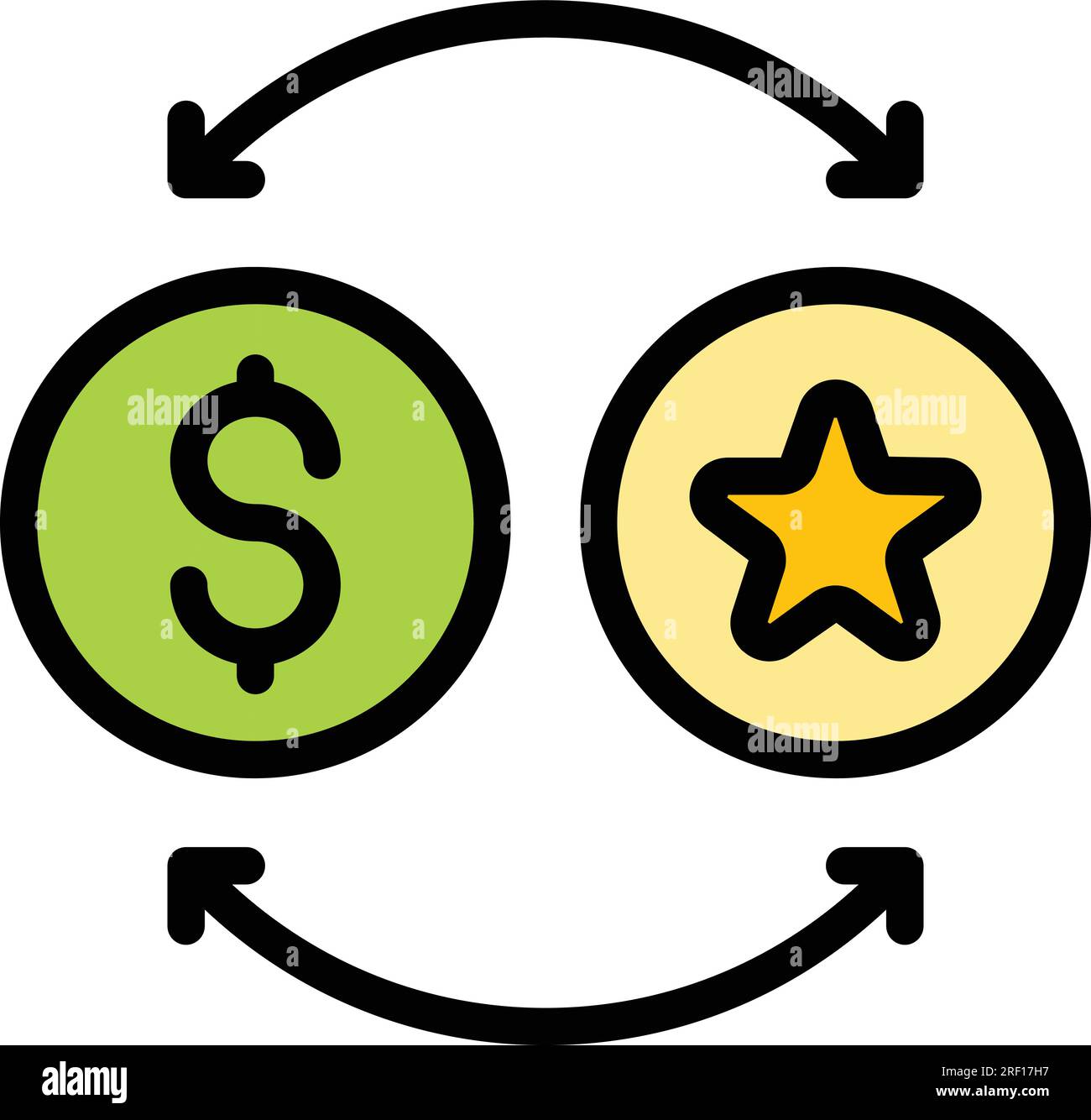 Reward change icon outline vector. Customer program. Online service ...