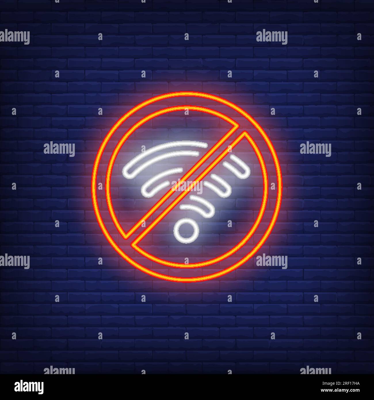 No wi-fi neon sign Stock Vector Image & Art - Alamy
