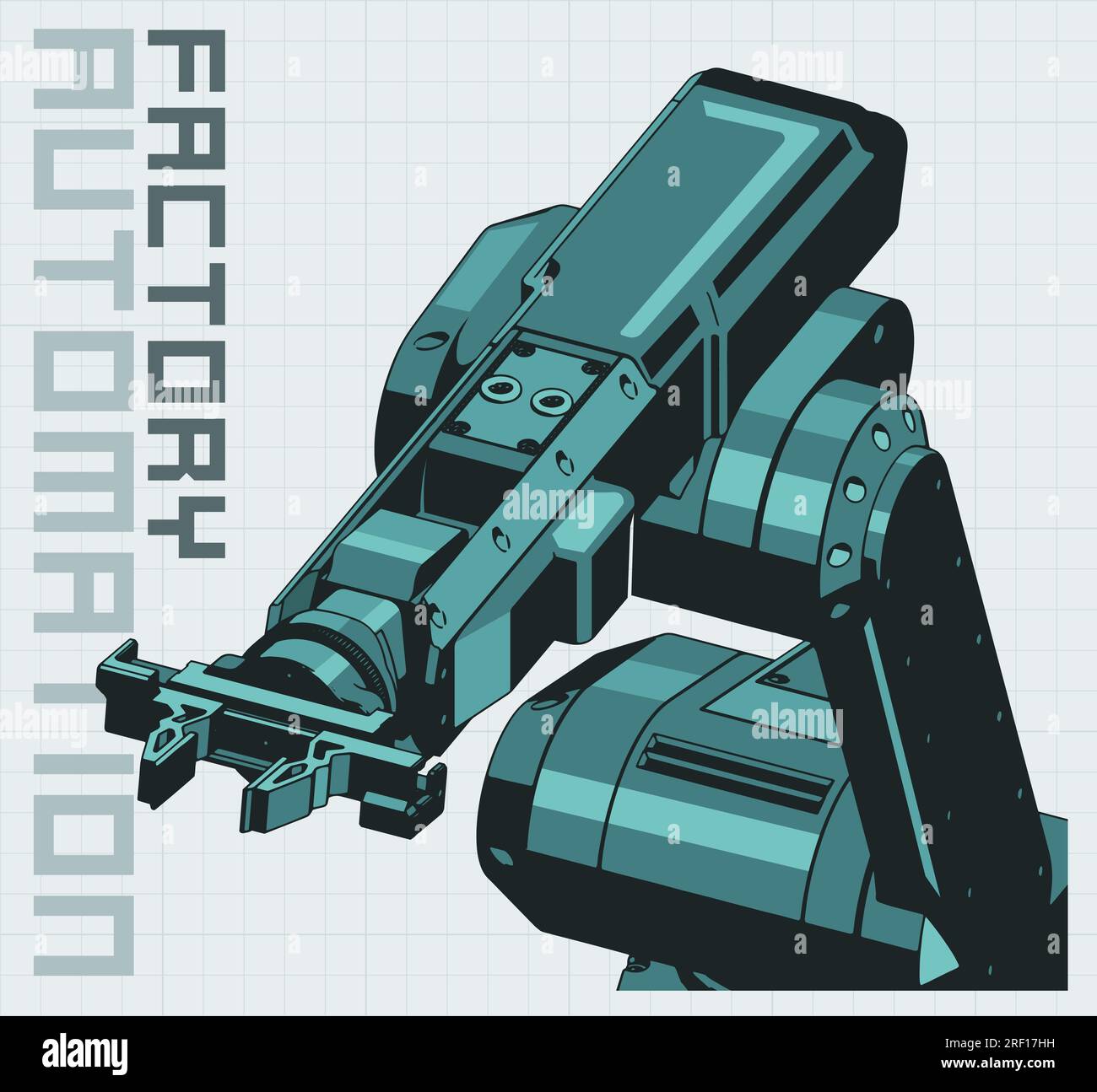 Stylized vector illustration of a robotic industrial manipulator Stock Vector Image & Art - Alamy