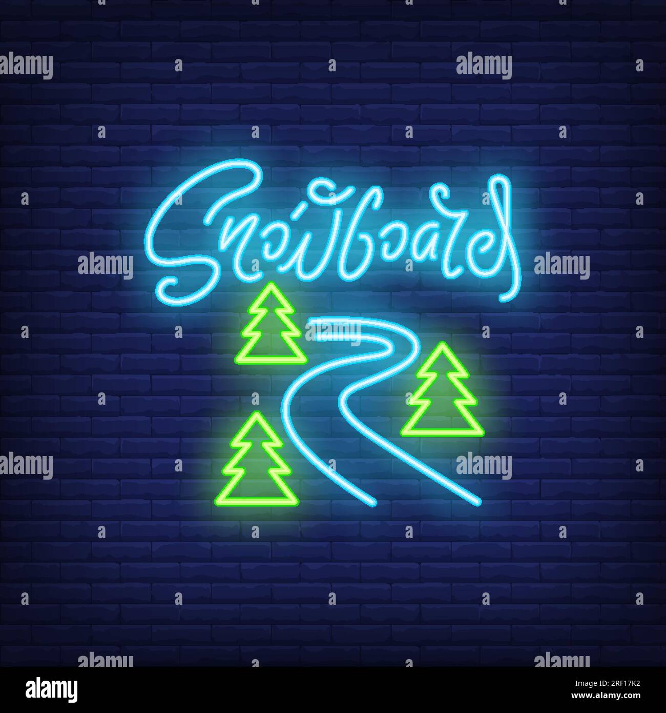 Snowboard curves neon sign Stock Vector Image & Art - Alamy