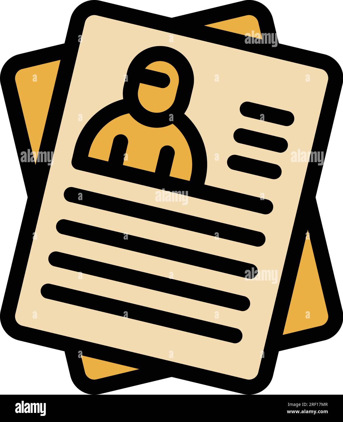 Interview cv icon outline vector. Hiring team. Chair company color flat ...