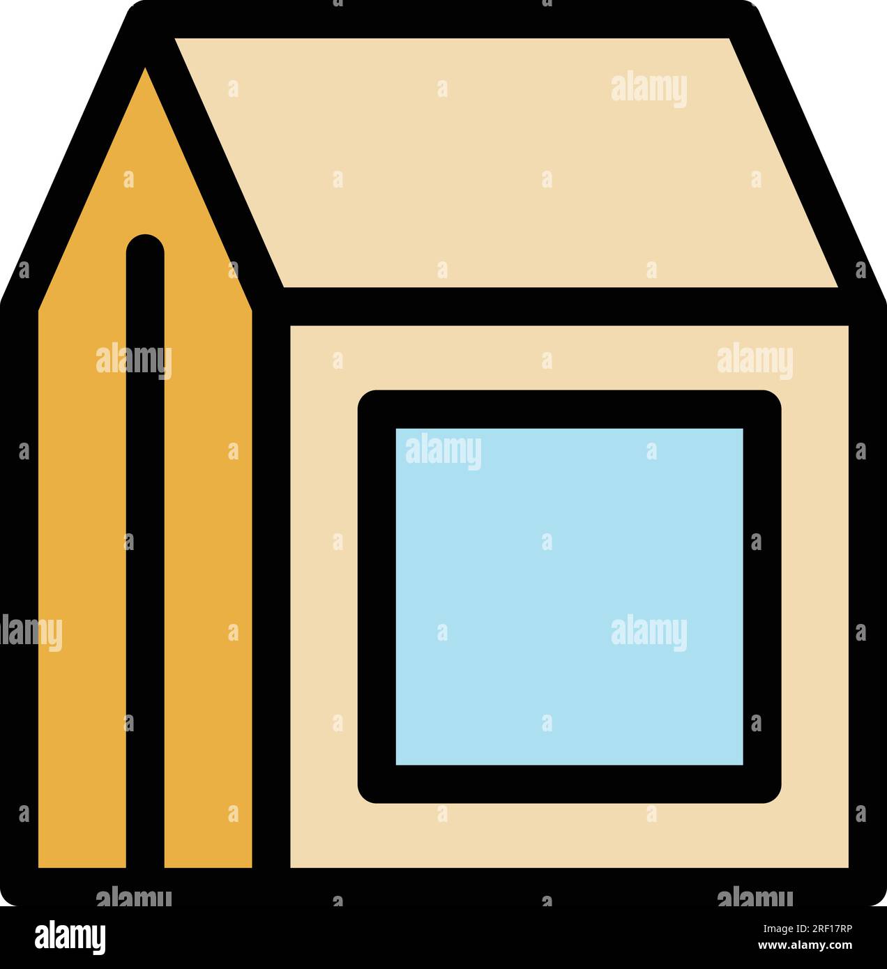 Packet box icon outline vector. Snack pack. Food bag color flat Stock ...