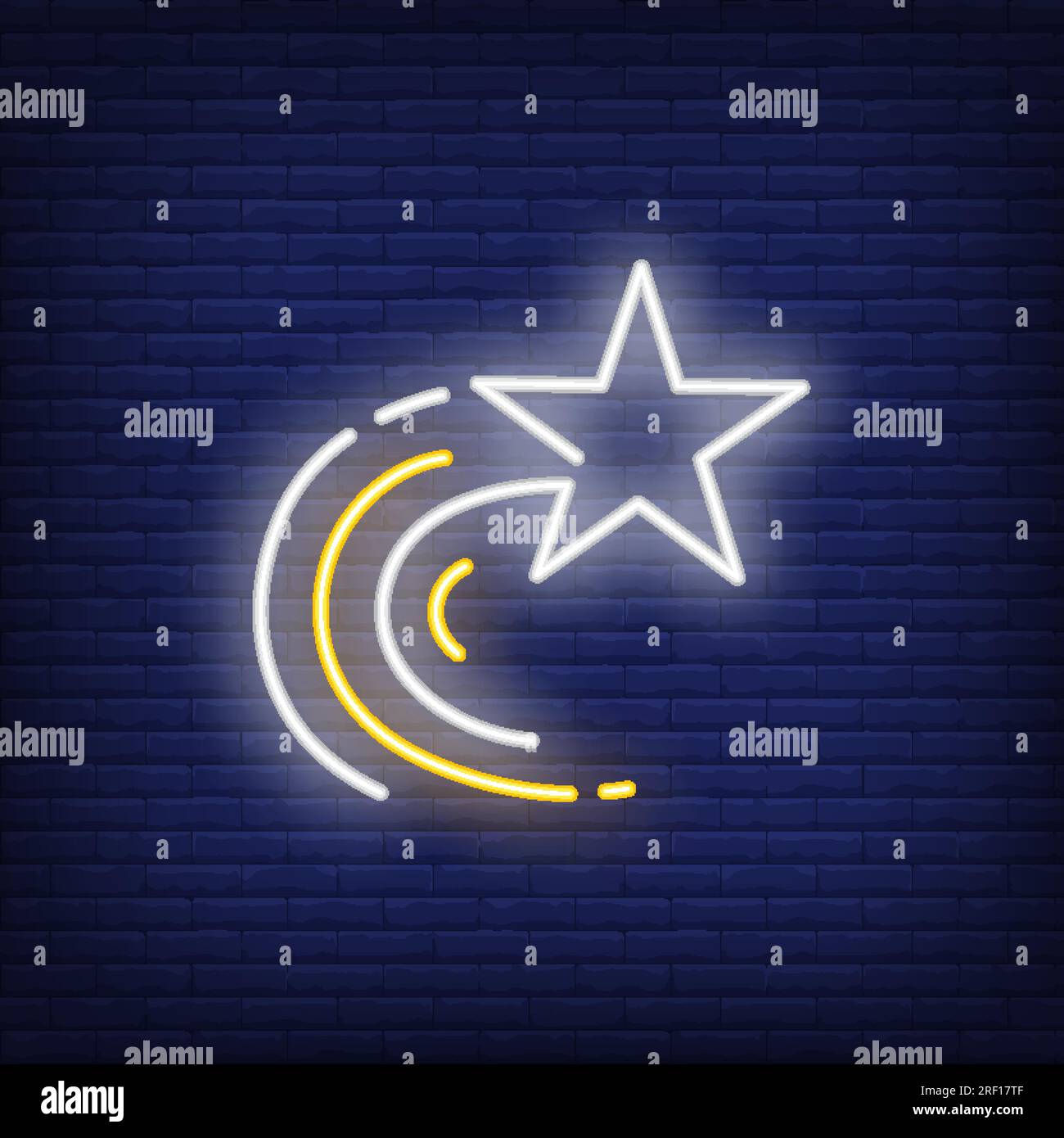 Flying star neon sign Stock Vector Image & Art - Alamy