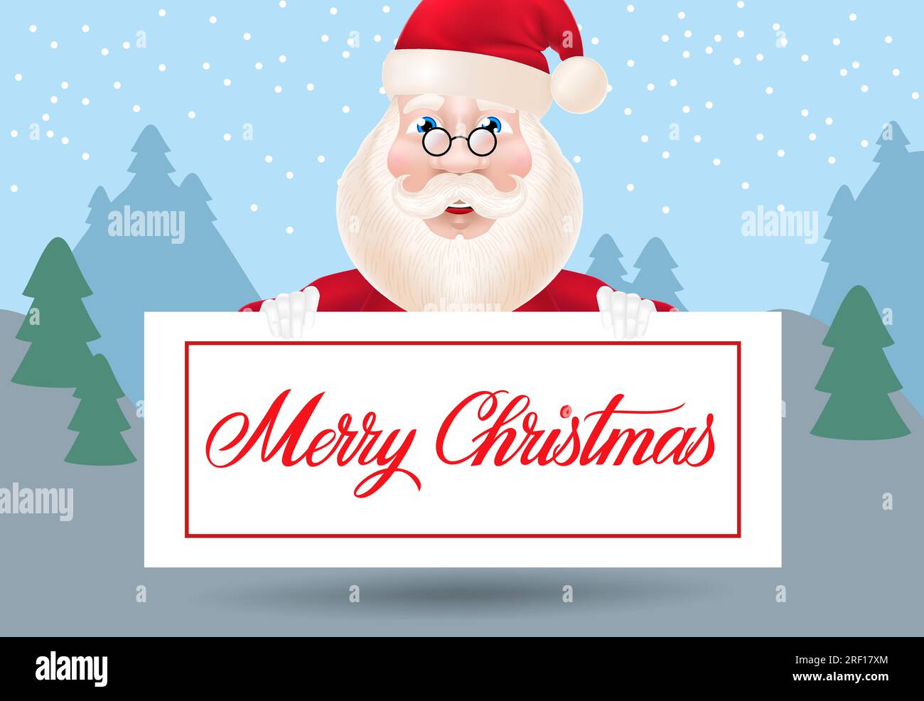 Santa claus glasses holding Stock Vector Images - Alamy