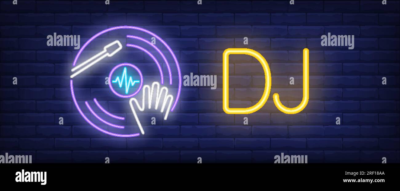 Disk jockey turntable Stock Vector Images - Alamy