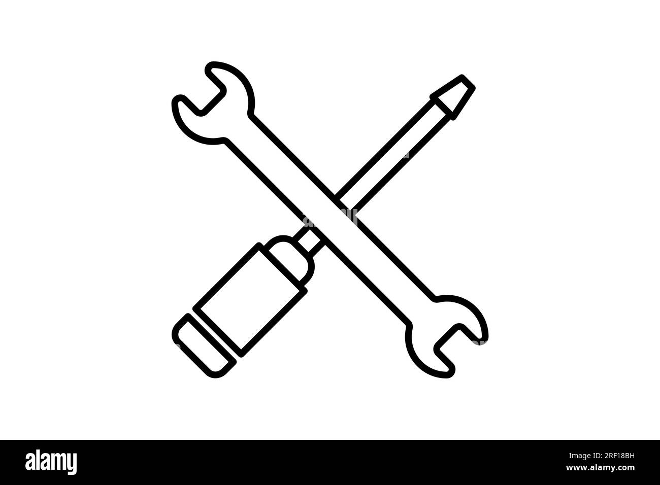 Repair Icon Icon Related To Setup And Action Line Icon Style Simple Vector Design Editable