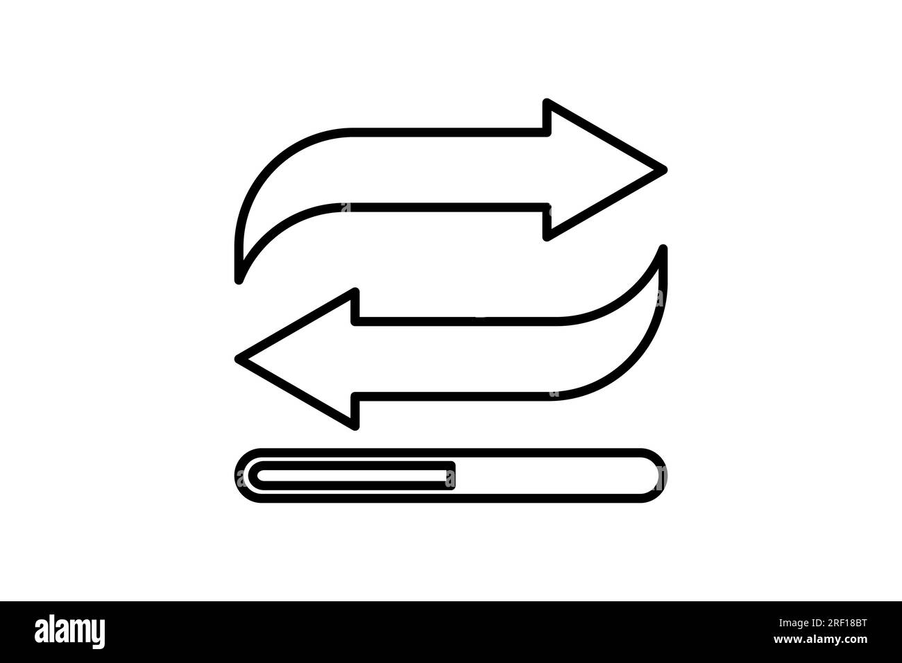 Update Icon Icon Related To Setup And Action Line Icon Style Simple Vector Design Editable