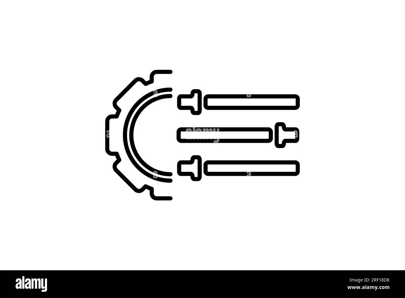 control icon. Icon related to setup and action. line icon style. Simple ...