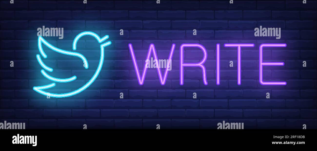 Neon writing Stock Vector Images - Alamy