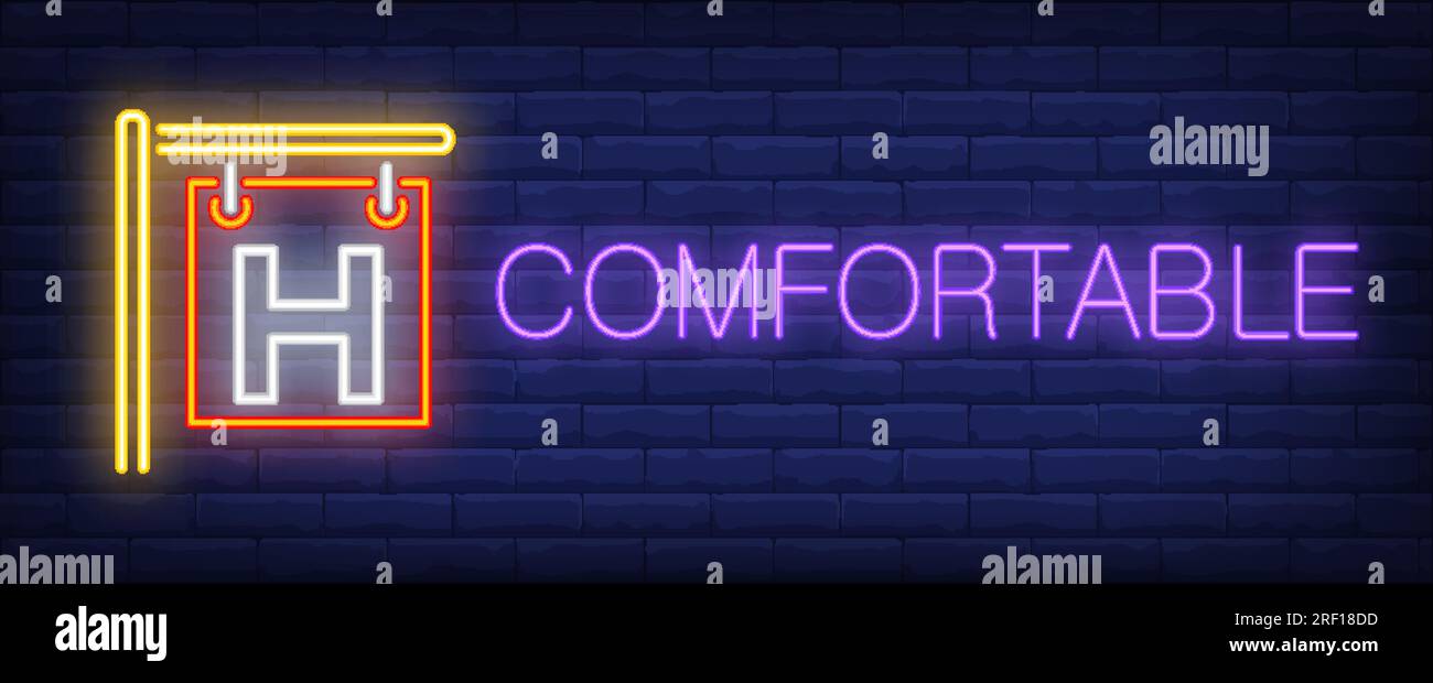 Comfortable neon sign Stock Vector Image & Art - Alamy