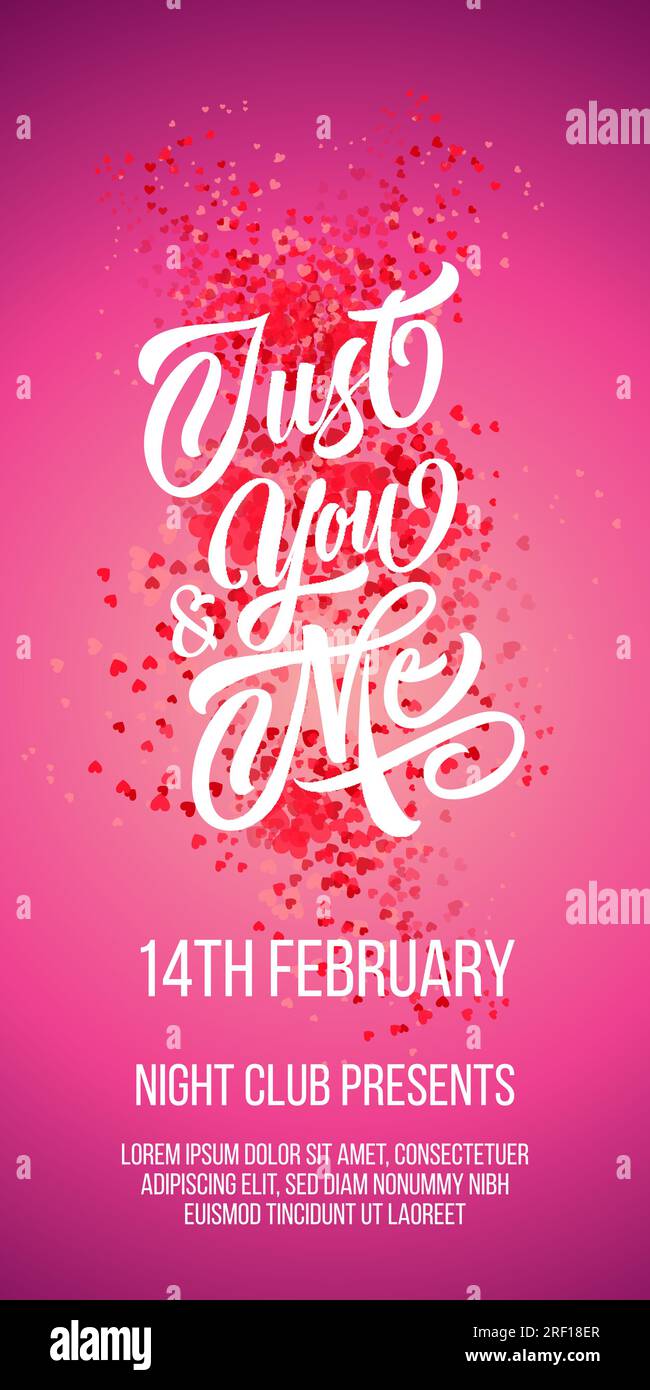 Just you and me lettering with sample text Stock Vector Image & Art - Alamy