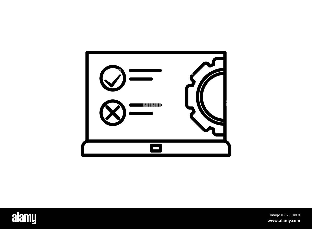 testing icon. Icon related to setup and action. line icon style. Simple ... testing icon. Icon related to setup and action. line icon style. Simple ...