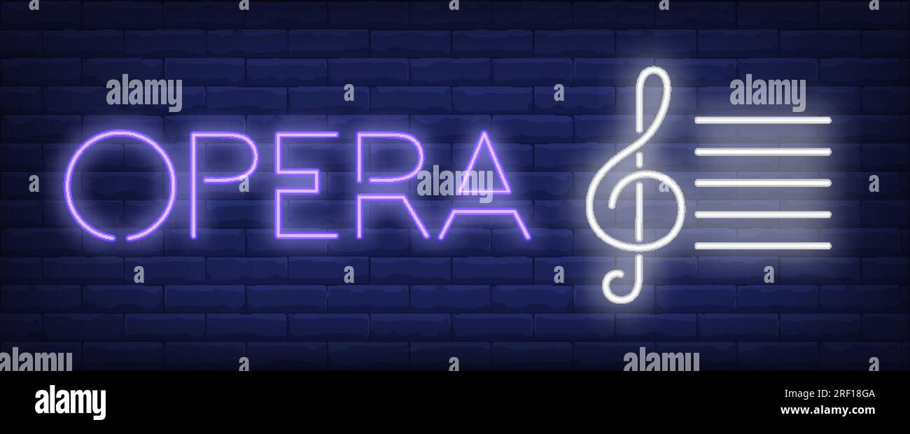 Opera neon sign Stock Vector Image & Art - Alamy