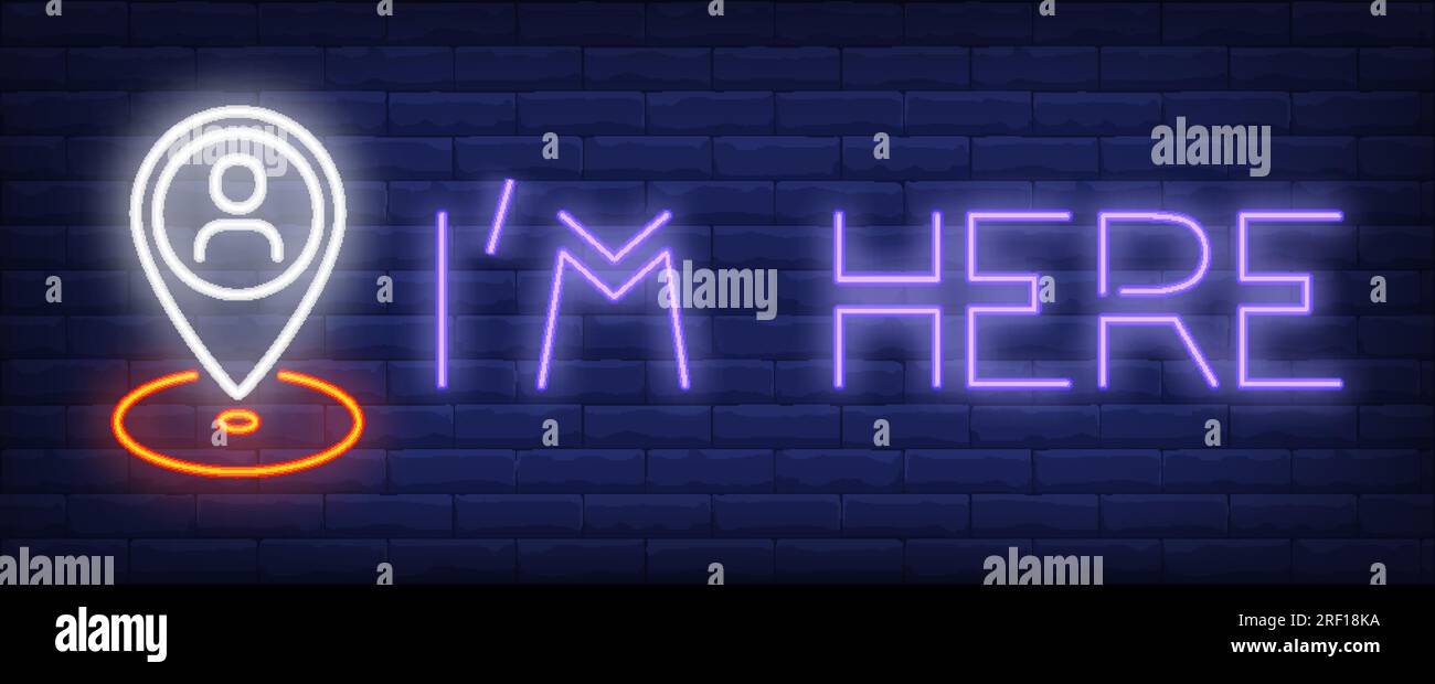 Location neon sign Stock Vector Image & Art - Alamy