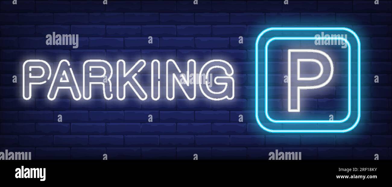 Parking neon sign Stock Vector Image & Art - Alamy