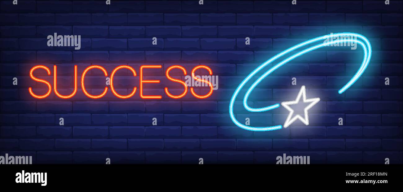 Success neon sign Stock Vector Image & Art - Alamy