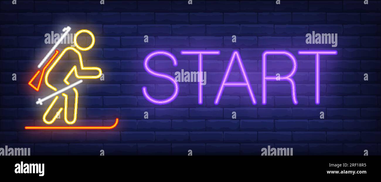 Start neon sign Stock Vector Image & Art - Alamy
