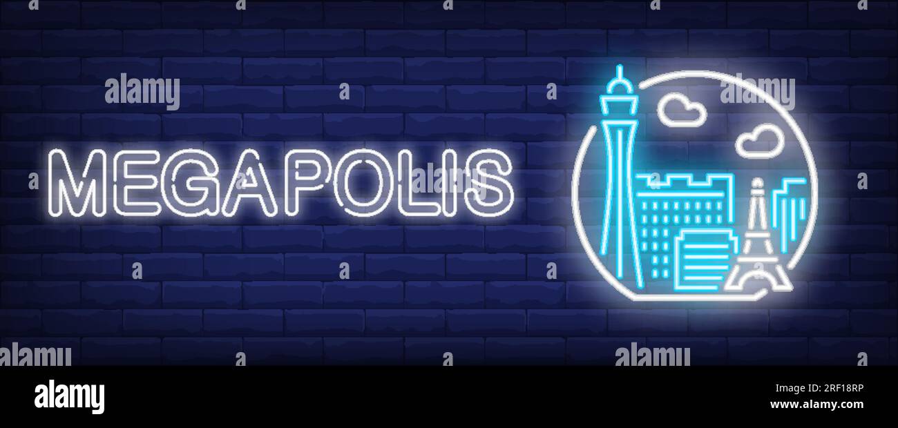 Megapolis neon sign Stock Vector Image & Art - Alamy