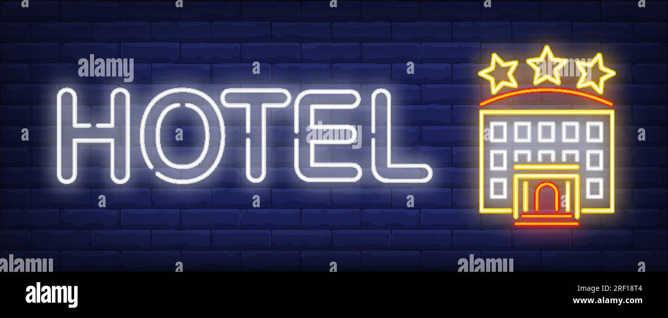 Hotel neon sign Stock Vector Image & Art - Alamy