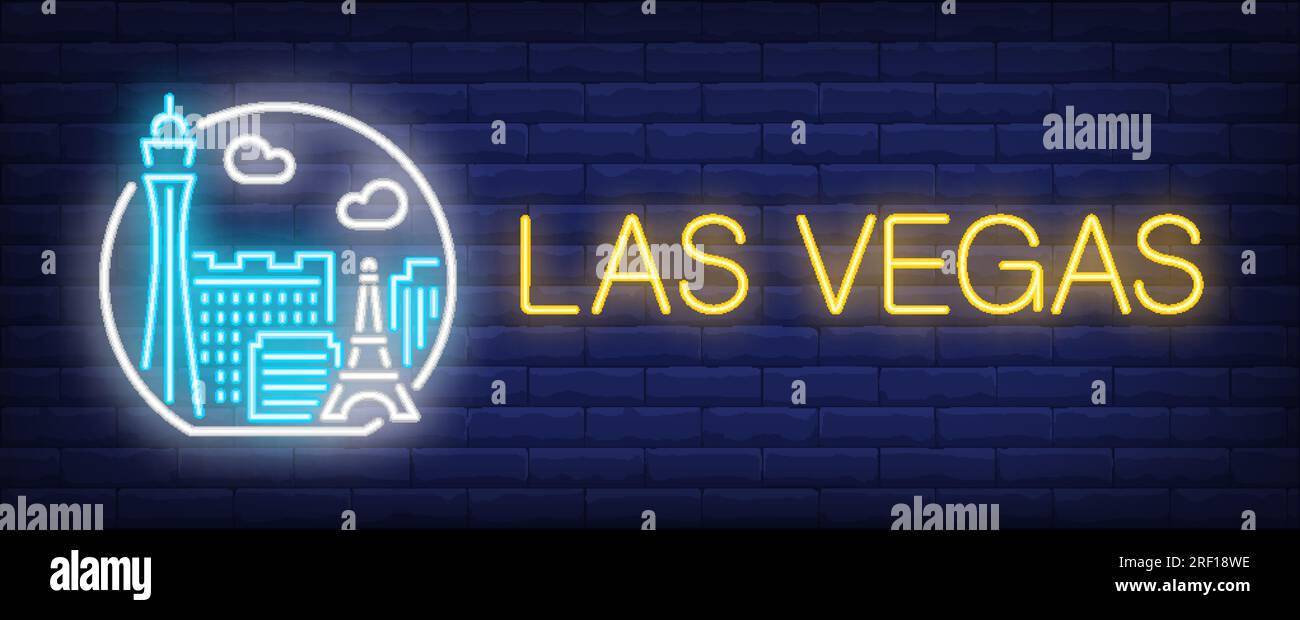 Las Vegas neon sign Stock Vector Image & Art - Alamy