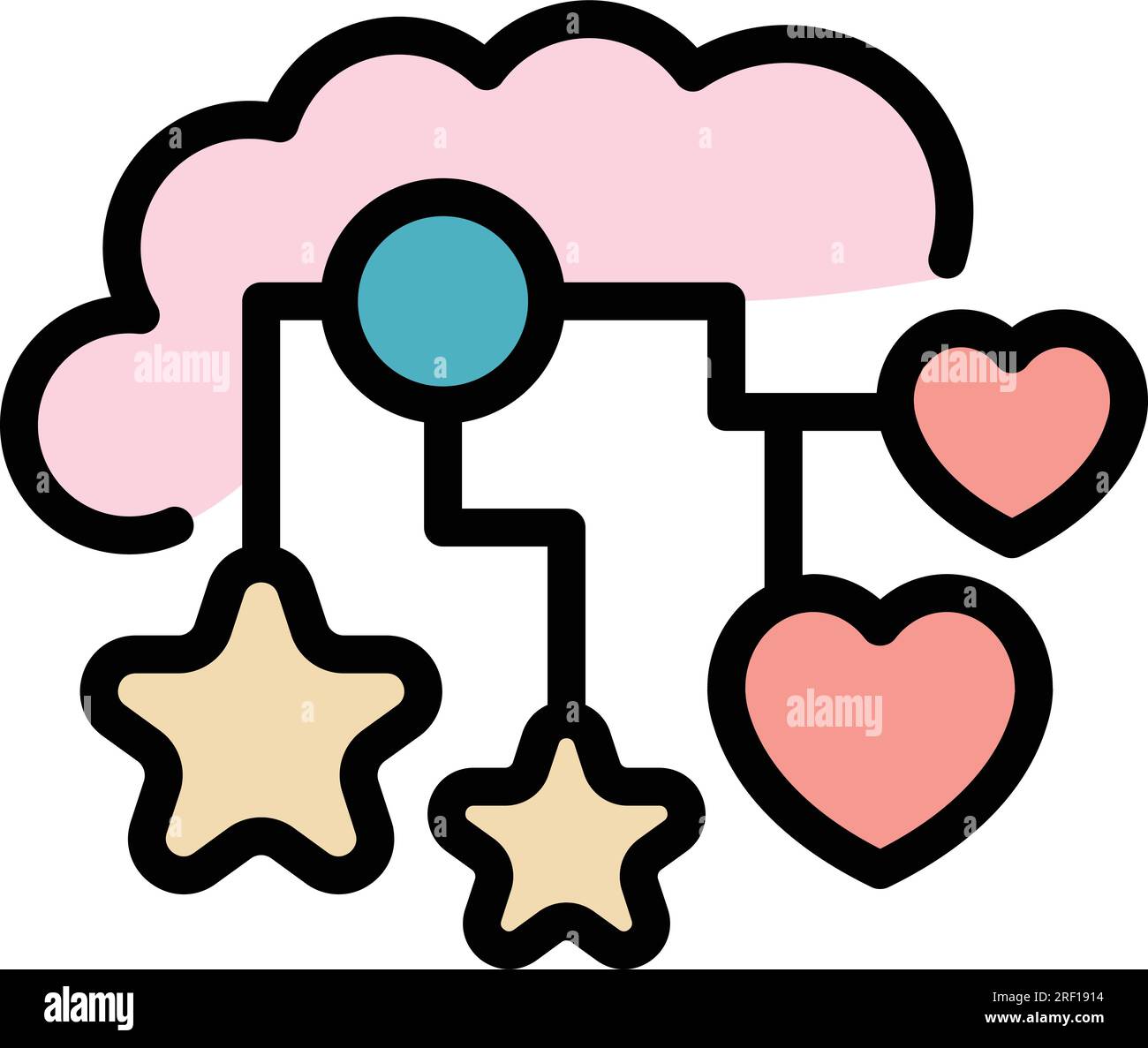 Mbti thinking icon outline vector. Critical think. Mind human color ...
